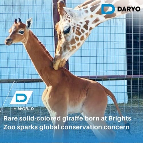 Rare solid-colored giraffe born at Brights Zoo sparks global ...