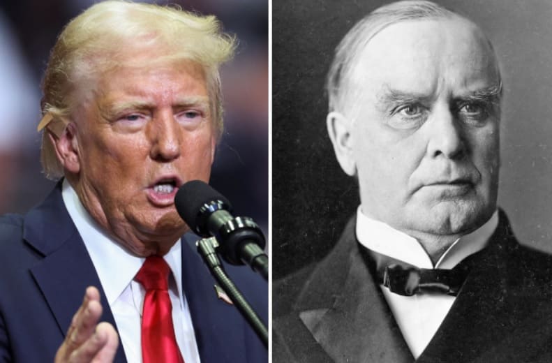 Donald Tramp o‘zining kumiri sifatida tilga olayotgan Uilyam MakKinlini ...